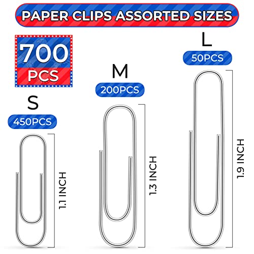 Snapklik.com : 700 Paper Clips, Large Paper Clips, Small Paper Clips ...
