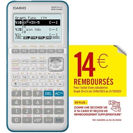 Casio Graph 25+ EII Calculatrice graphique avec mode examen : Amazon.fr ...