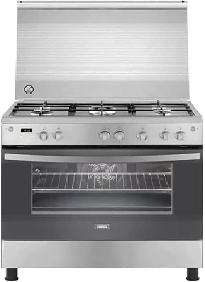 Zanussi Gas Cooker 5 Burners Stainless Steel with Cooling and Cooking ...