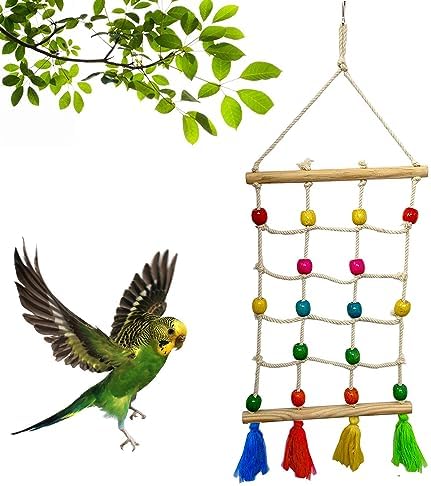 Jainsons Pet Products Parrot Climbing Ladder Toys,Bird Rope Wooden ...