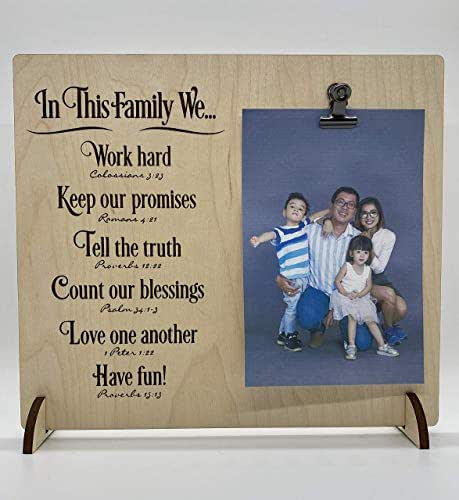 Amazon.com: In this family wood sign, religious family sign : Handmade ...