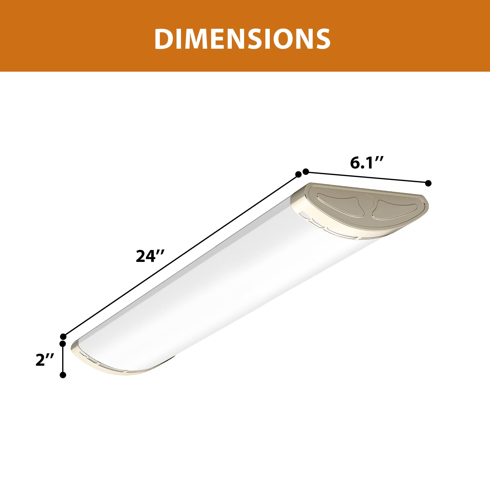 FAITHSAIL Dimmable 2FT LED Flush Mount Ceiling Light, 2 Foot LED ...