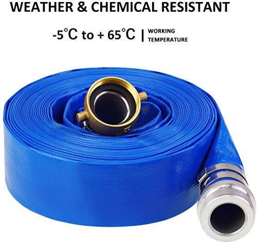 Snapklik.com : 1.5 X 100 Blue PVC Backwash Hose For Swimming Pools ...