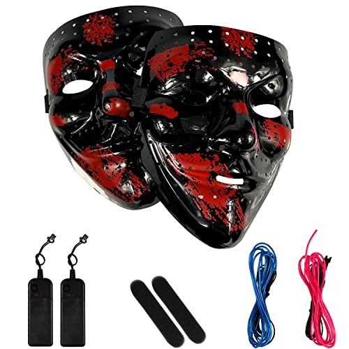 Depointer Life DIY Halloween LED Purge Mask Cosplay Led Costume Mask EL ...