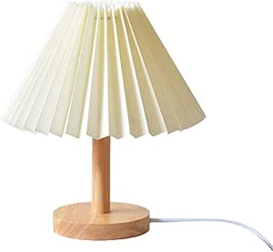 Amazon.co.jp: Table Lamp, Tabletop Light, Shade, Lamp, Pleated Light ...