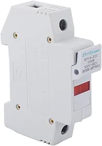 IIVVERR RT18-32X AC 380V 32A 1 Pole 10x38mm DIN Rail Mount Fuse Holder Base (RT18-32X CA 380V ...