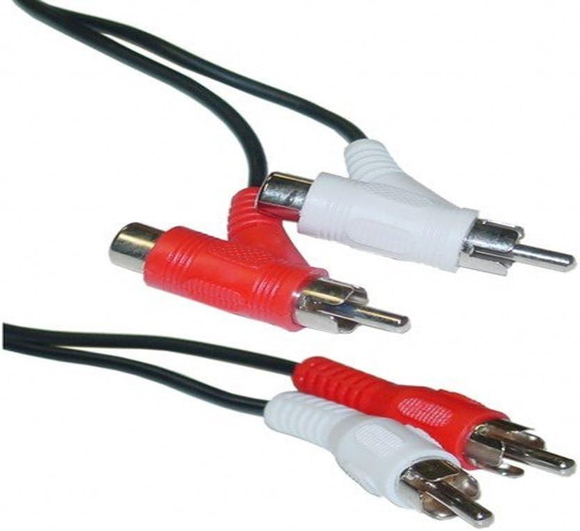 Amazon.com: SKT RCA Audio Piggyback Cable, 2 RCA Male to 2 RCA Male ...