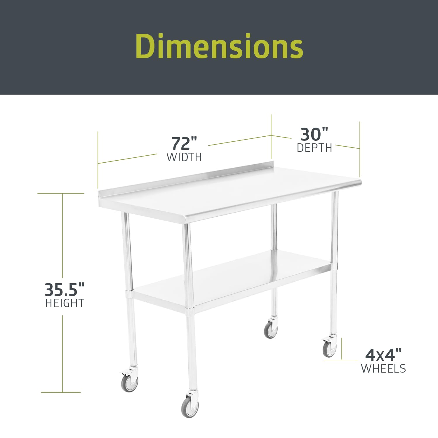 Snapklik.com : Pearington 4" Work Table Caster Wheels For Commercial ...