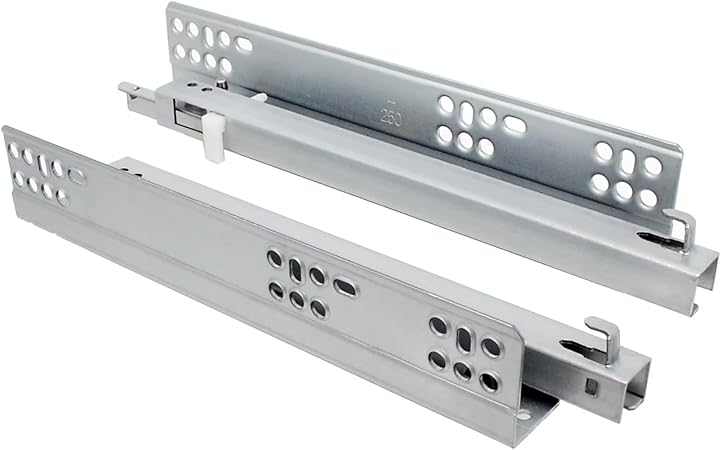 1pair 2 Section Bottom Mounted Drawer Slides with 80 lb Load Capacity ...