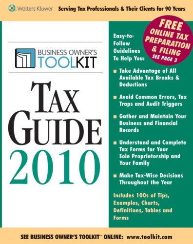 Buy Tax Guide 2010 (CCH BUSINESS OWNERS TOOLKIT TAX GUIDE) Book Online ...