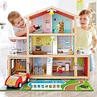 Amazon.com: Hape Doll Family Mansion| Award Winning 10 Bedroom Doll ...