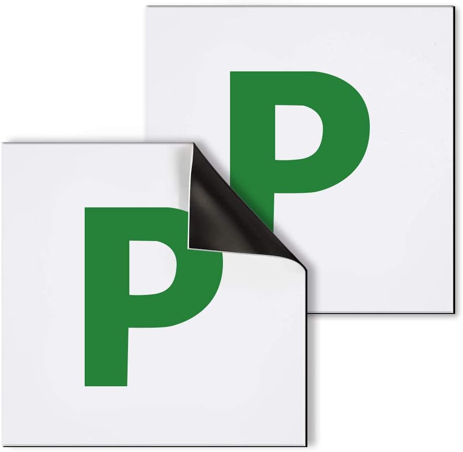 BEEWAY Fully Magnetic P Plates for Car New Driver - 2 Pack Extra Thick ...