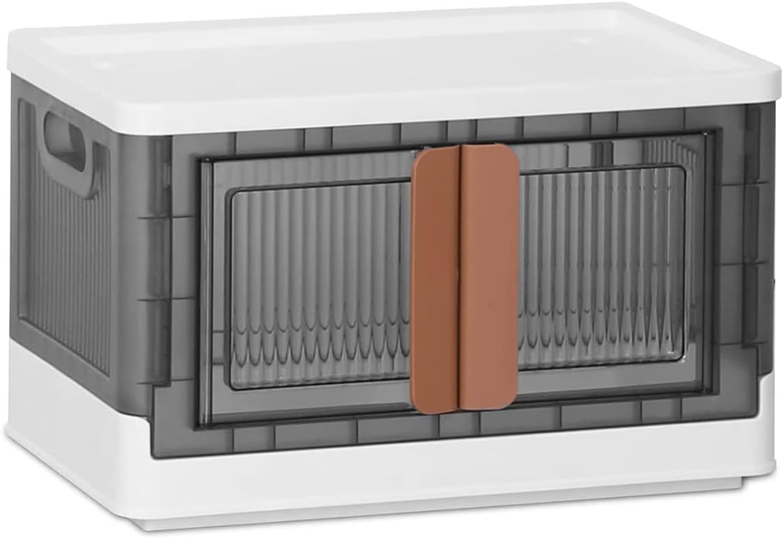 Set de 2 Contenedores de almacenamiento plegables con tapas, Apilables ...