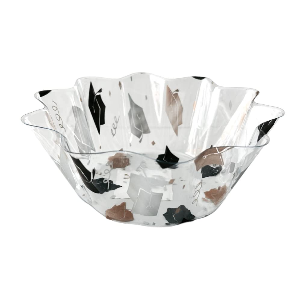Amazon.com | Graduation Small Scalloped Plastic Disposable Serving Bowl ...