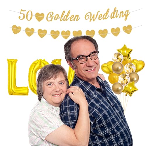 Golden Wedding Anniversary Decorations – 50th Anniversary Decorations ...