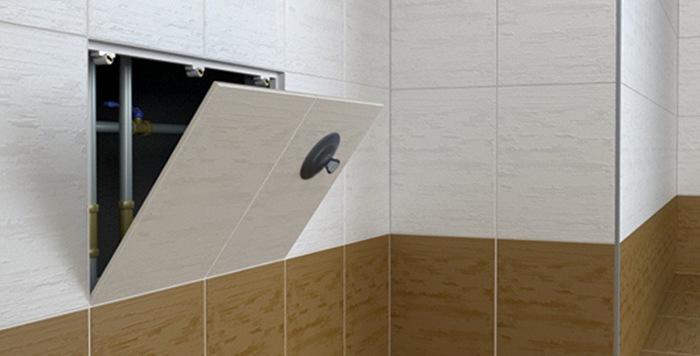 Inspection door Inspection flap magnetic be tiles bar : 150 x 150 mm ...