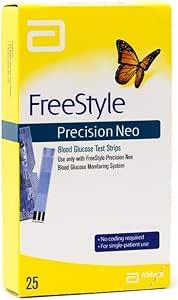 Amazon.com: FreeStyle Precision Neo Blood Glucose Test Strips 25 count ...