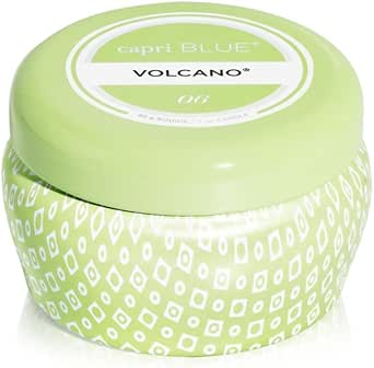 Amazon.com: Capri Blue Volcano Scented Mini Tin Jar Candle - Printed ...