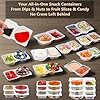 Amazon.com: 20 Sets Reusable Snack Containers Double Compartment ...