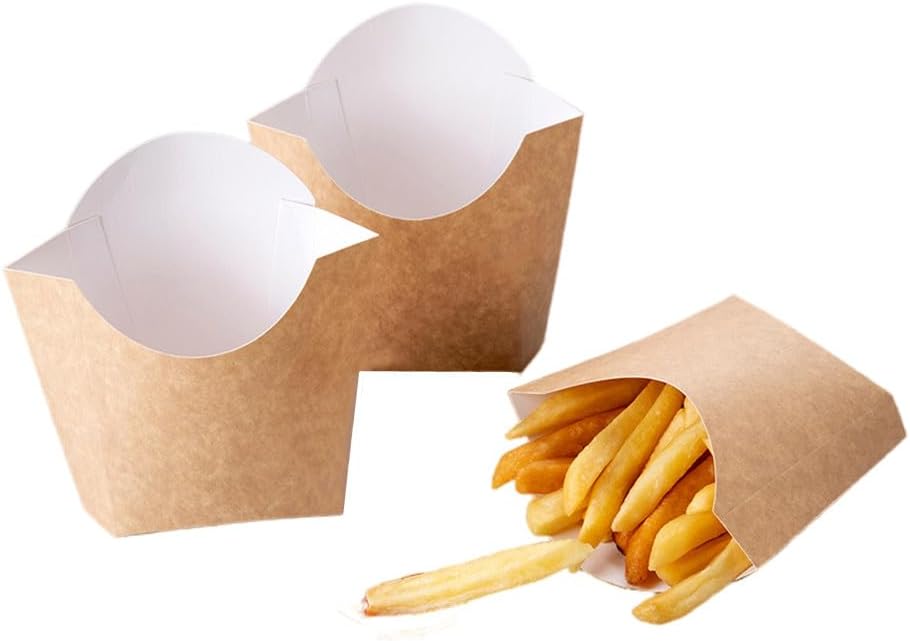 Amazon.com: Disposable Snack Containers/French Fry Box Holders Cups ...