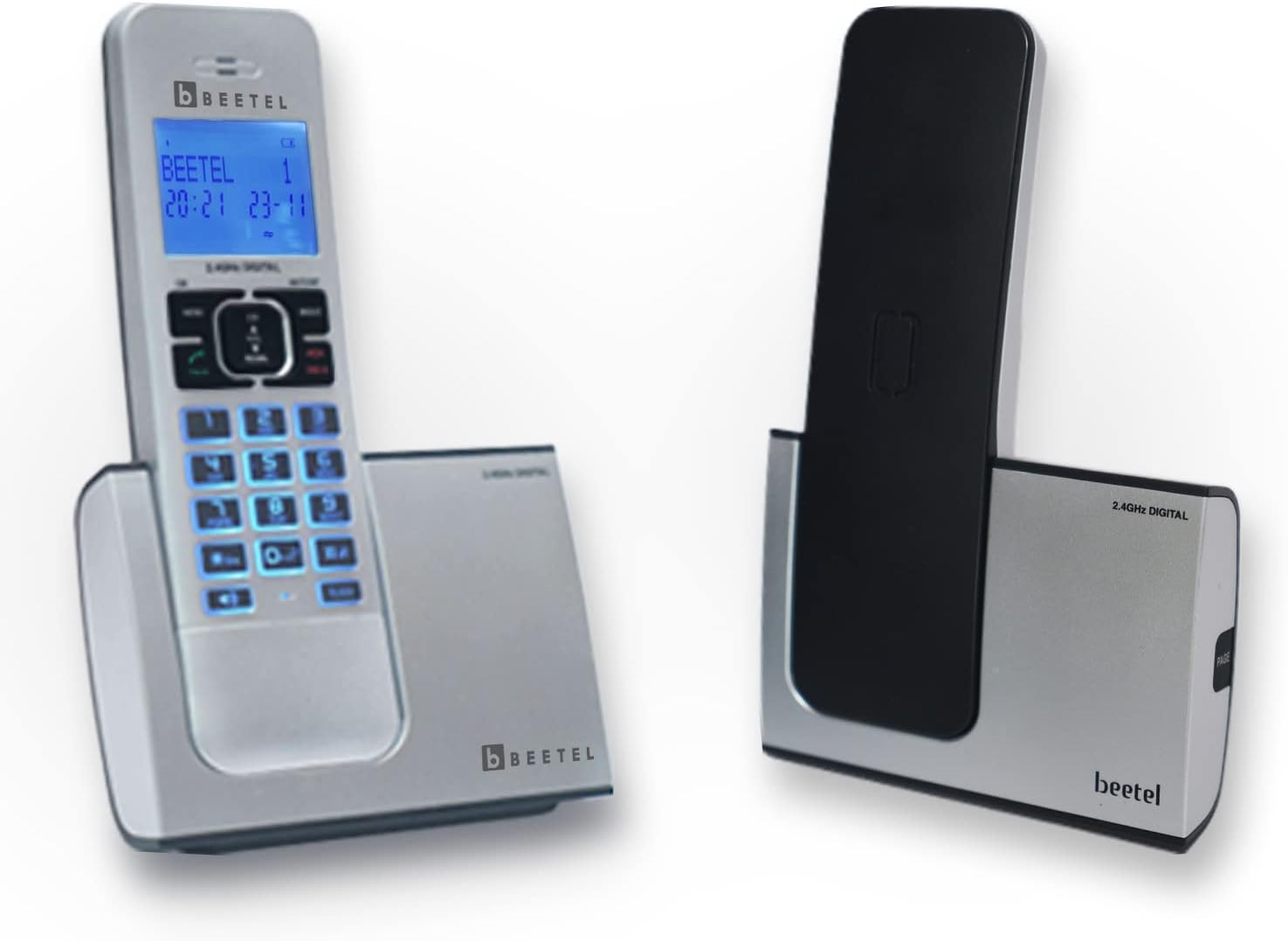 Beetel X75 2.4Ghzexpandable Cordless Landline Phone,Dual Mode DTMF/FSK ...