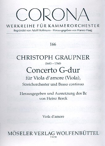 Amazon.com: Concerto G major: 166. viola (viola d'amore), strings and ...