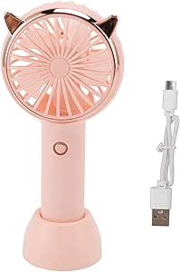 Amazon.com: RTYUSWL Cat Ears Mini Portable Fan Small Handheld Fan with ...