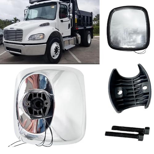 Snapklik.com : Side View Wide Manual Heated Mirror Truck Chrome Rear ...