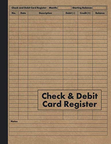 Amazon.com: Check and Debit Card Register: Checkbook Register - 120 ...