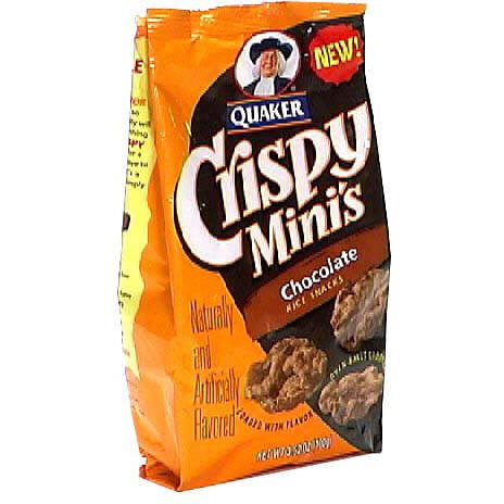 Amazon.com: Quaker Crispy Mini's Rice Snacks, Chocolate , 3.52 oz (100 ...