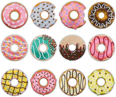 Amazon.com: PatchClub Pink Donut Patch, 3 inches - Iron On/Sew On Cute ...