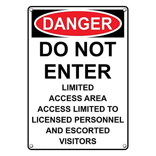 Weatherproof Plastic Vertical OSHA Danger Do Not Enter Limited Access ...