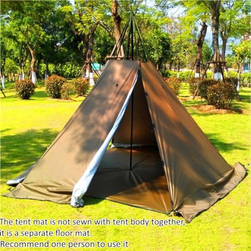 Outdoor Portable Waterproof Camping Pyramid Teepee Tent Pentagonal Adult Tipi Tent with Stove ...