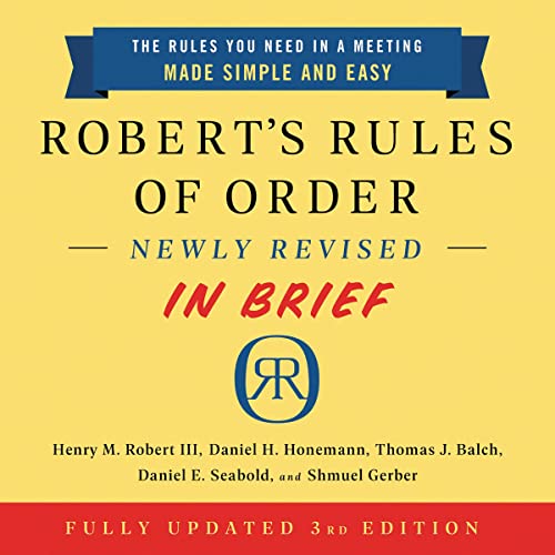 Amazon.com: Robert's Rules of Order Newly Revised in Brief (3rd Edition ...