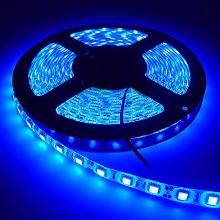 iNextStation Blue LED Strip Light, 16ft/5M SMD5050 300 LEDs DC12V ...