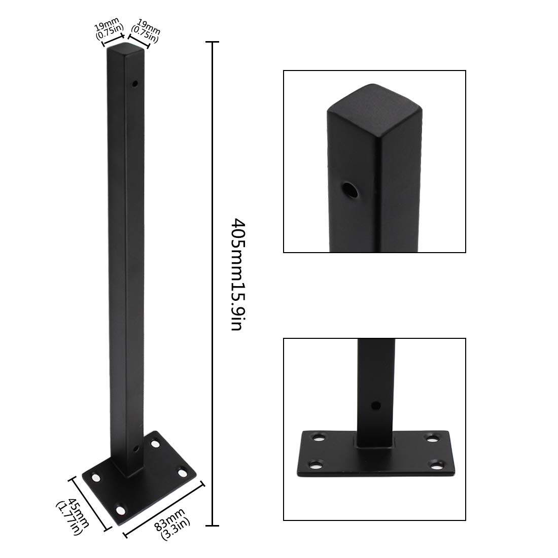 Snapklik.com : Luomorgo 4 Pcs 16" Floating Shelf Bracket Stainless ...