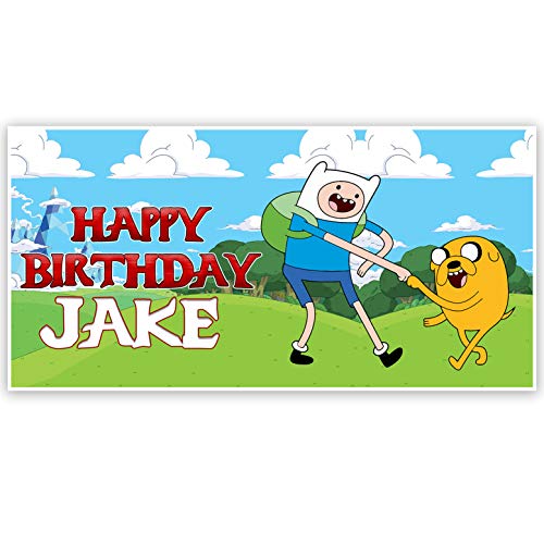 Amazon.com: Adventure Time Birthday Personalized Birthday Banner ...
