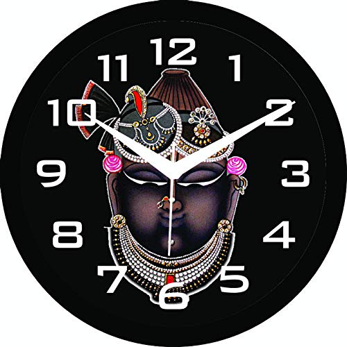 Buy Black Krishna Wall Analog Clock Online at Low Prices in India ...