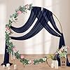Amazon.com: DeZerlor Navy Blue Wedding Arch Draping Fabric 29" x 20 FT ...