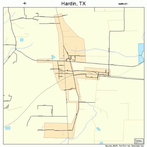 Amazon.com: Large Street & Road Map of Hardin, Texas TX - Printed ...