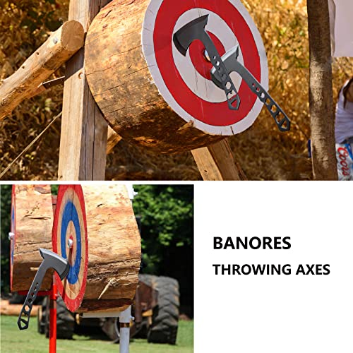 BANORES Hawkeye Throwing Axes and Tomahawks Set with 10 inch Full Tang ...