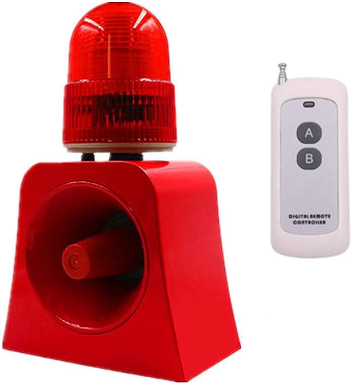 Amazon.com: Industrial Remote Control Alarm Siren with Strobe Light ...