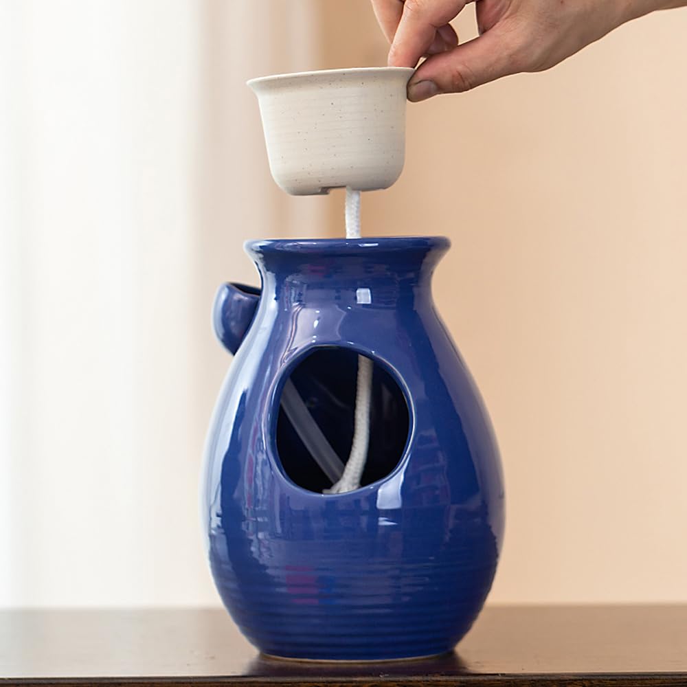 Ceramic - Blue Indoor/Outdoor Desktop Fountain For Home & Office ...