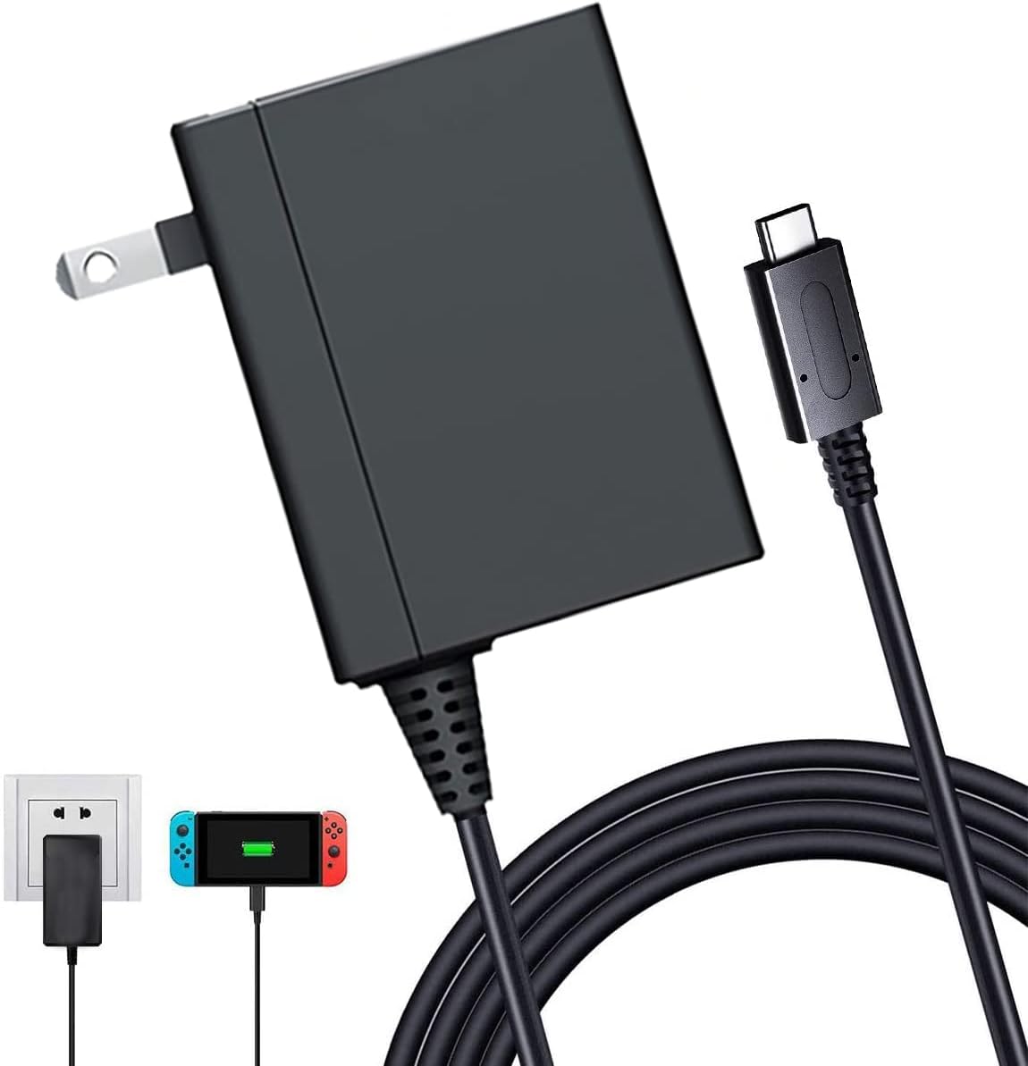 Amazon.com: Nintendo Switch Fast Charger - AC Adapter with Type C ...