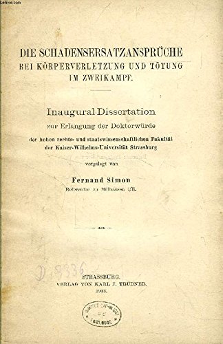Die Schadensersatzansprüche bei Körperverletzung und Tötung im ...