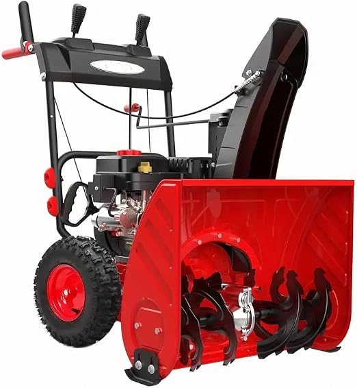 Amazon.com : PowerSmart Gas Snow Blower, 24 in. Clearing Width, 20 in ...