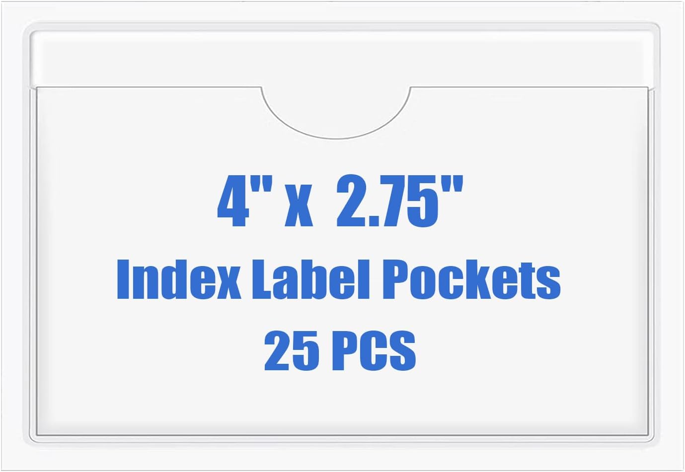 Amazon.com : Origin-Joy 25 PCS Self-Adhesive Index Label Pockets, Clear ...