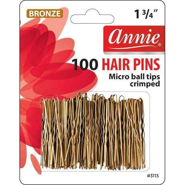 Amazon.com : Annie Hair Pins 1 3/4In 100Ct Bronze Microball Tipped ...