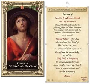 Amazon.com : PRAYER OF SAINT GERTRUDE THE GREAT LAMINATED HOLY CARD ...