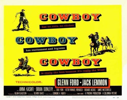 Amazon.com: Cowboy Poster Movie (27 x 40 Inches - 69cm x 102cm) (1958 ...